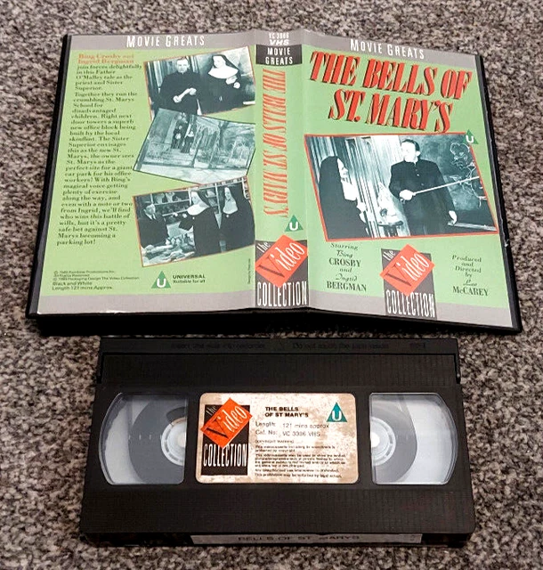 THE BELLS OF St Mary's Bing Crosby Ingrid Bergman Leo Mccarey Pal Vhs ...