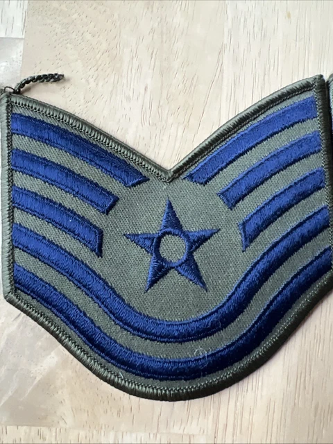 VINTAGE US AIR Force Tech Sergeant Rank Patch Insignia E-6 E6 USAF. $8. ...