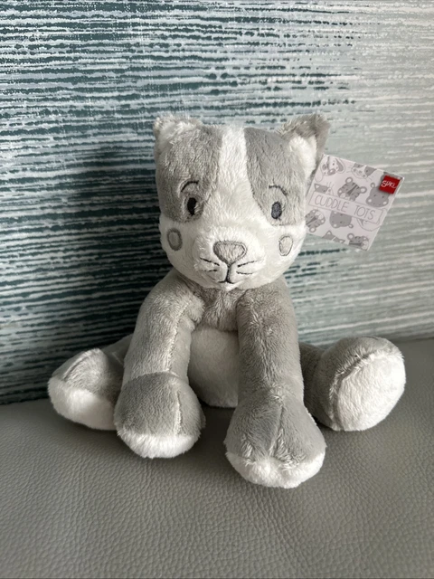 SUKI GREY AND white tabby cat soft toy plush millie item no 10150 ...