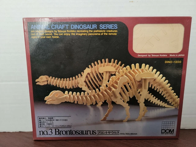 ANIMAL CRAFT BRONTOSAURUS Wood Model Sealed craft $19.99 - PicClick