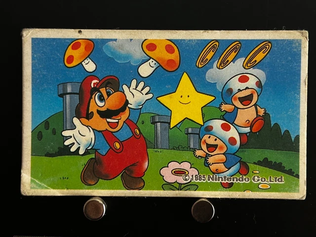 MARIO TOAD MARIO Bros. Kaku Menko Card Rare Japan Japanes Collection ...