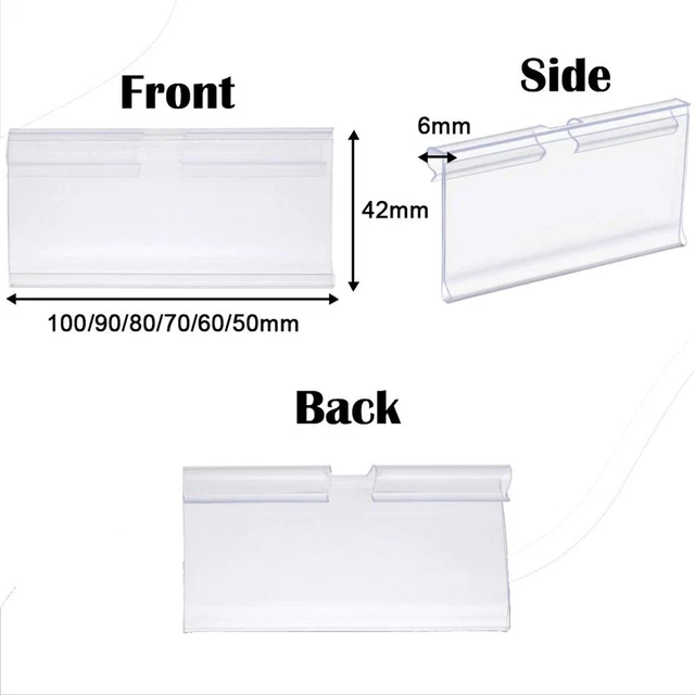 50PCS DOUBLE LINE hook Price Tag Holder Price Tag Display Holders ...