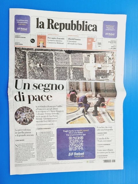 THE REPUBLIC APRIL 27, 2025 Funeral Pope Francis Bergoglio Trump ...
