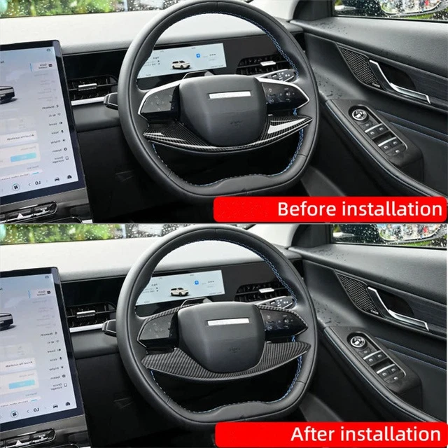 FOR JAECOO J5 EV 2026 2027 2028 Carbon Fiber Car Steering Wheel Decor ...