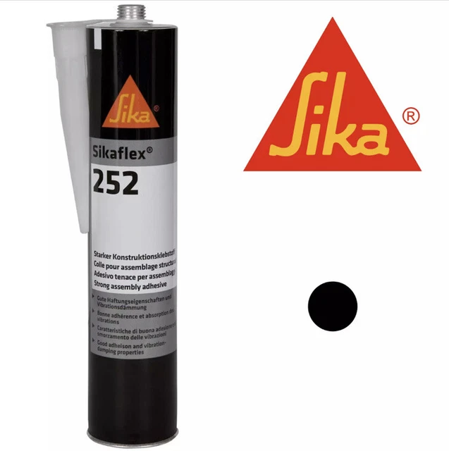 SIKAFLEX 252 - Black - Sealant Adhesive - Cartridge - UK Stock - Sika ...