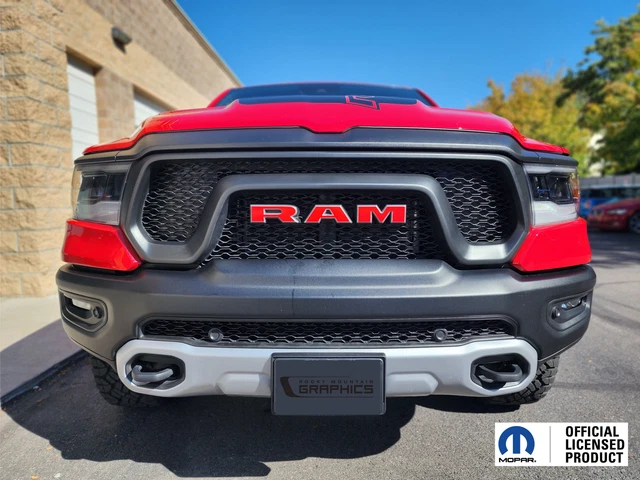 2019-2024 1500 RAM Bighorn Ram Grille Emblem Overlay Decal - Vinyl ...