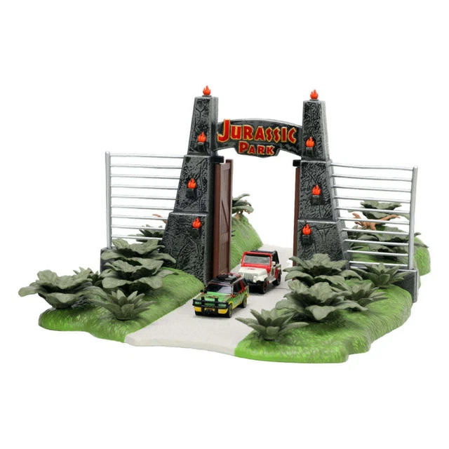 JADA JURASSIC PARK Nano Scene Diorama con due auto pressofuse dai 3 ...