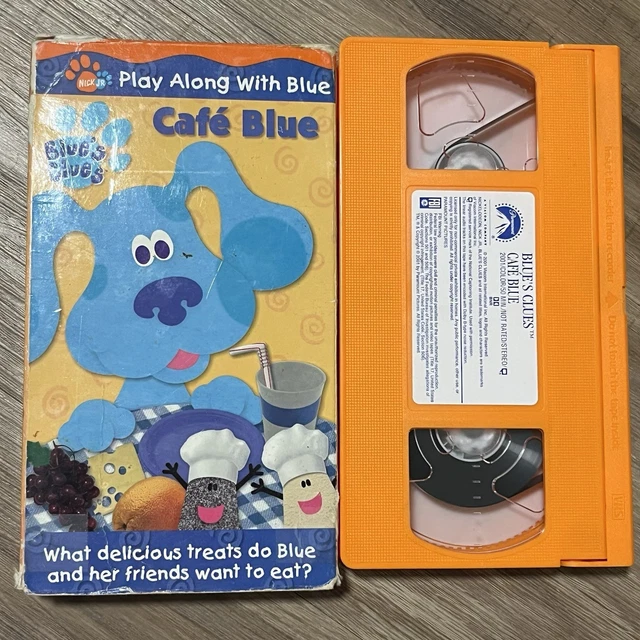 BLUES CLUES CAFE Blue VHS 2001 Nickelodeon Math Restaurant Vocabulary ...