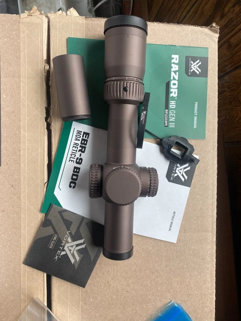 VORTEX OPTICS RAZOR Gen III 1-10x24 EBR-9 BDC Reticle Riflescope $2,200 ...