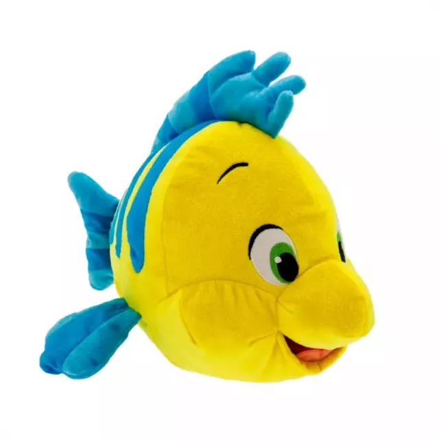 THE LITTLE MERMAID, Flounder Fish, Soft Toy, Colourful Disney Store New ...