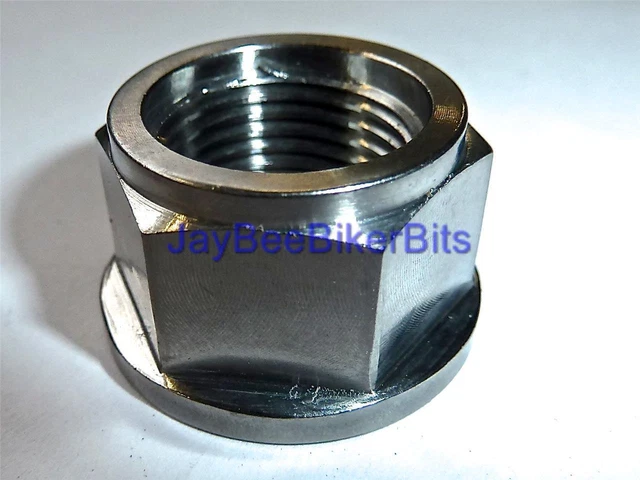 TRIUMPH STREET TRIPLE 675 R REAR AXLE FLANGED NUT TITANIUM M18X1.5 ...