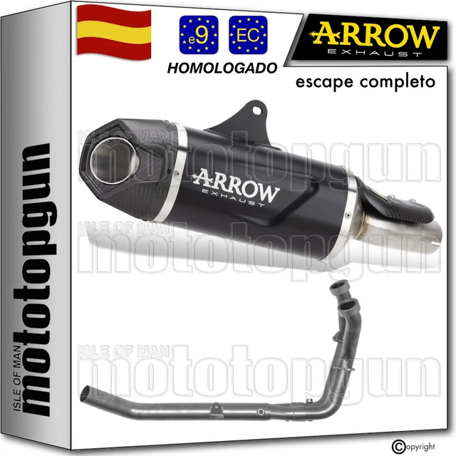ARROW ESCAPE COMPLETO Hom Open Indy-Race Evo Negro Honda Cb 750 Hornet ...