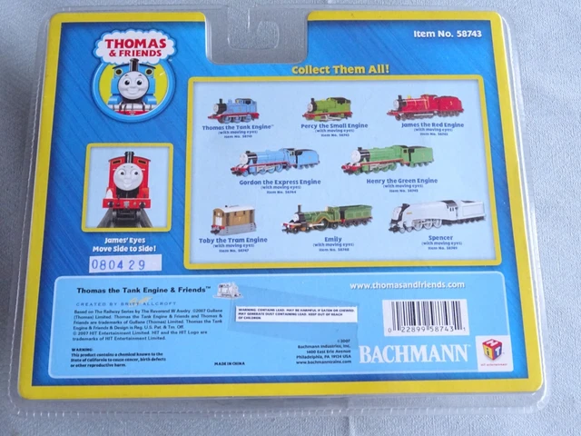 THOMAS AND FRIENDS James the Red engine Bachmann 58743 Brand Sealed New ...
