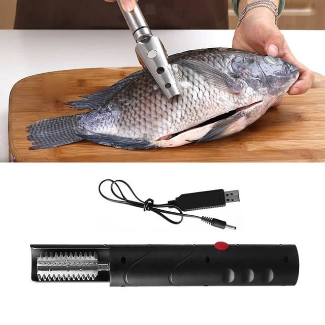ELECTRIC FISH SCALER Automatic Fish Cleaning Device Waterproof Descaler ...
