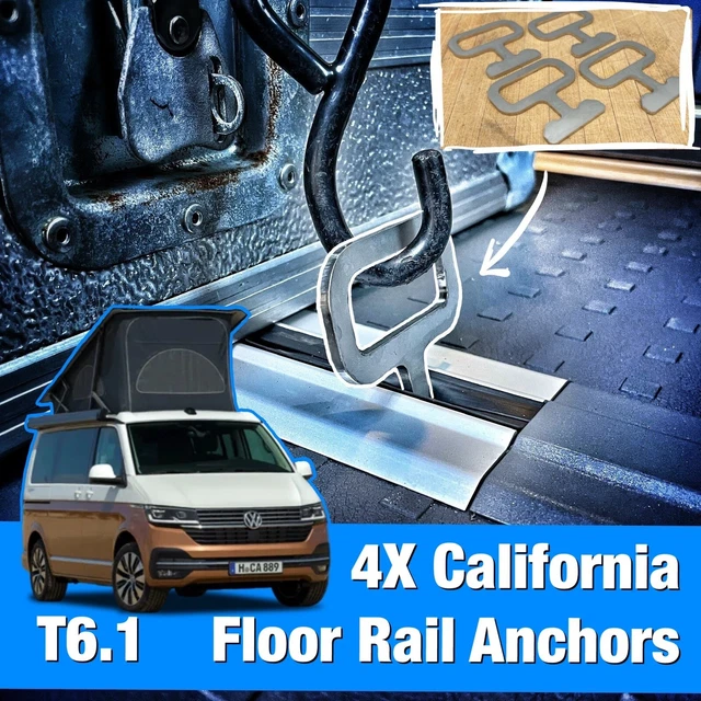 VW CALIFORNIA T6.1 Floor Rail anchors Tie Down lashing Eyes T5 T6 X4 £ ...