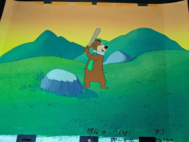 Yogi Bear Animation Cel Hanna Barbera Cartoons Production Art Vintage Tv I11 £8544 Picclick Uk
