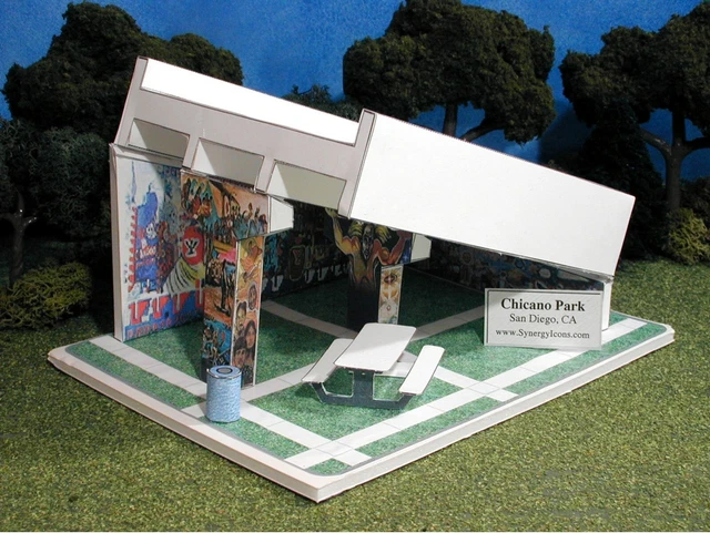 CHICANO PARK, SAN Diego - Photorealistic Paper Model £12.23 - PicClick UK