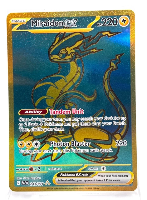 POKÉMON CARD 2024 Paldean Fates Miraidon EX Hyper Rare 243/091 $13.50 ...