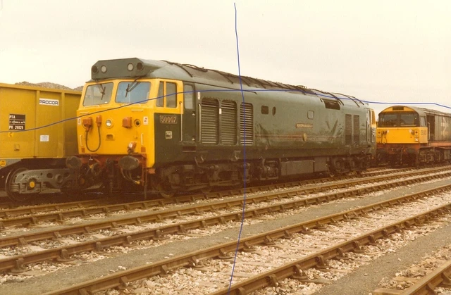 DIESEL TRAIN PHOTO Class 50 Photograph Railway Picture 50007 In Green ...