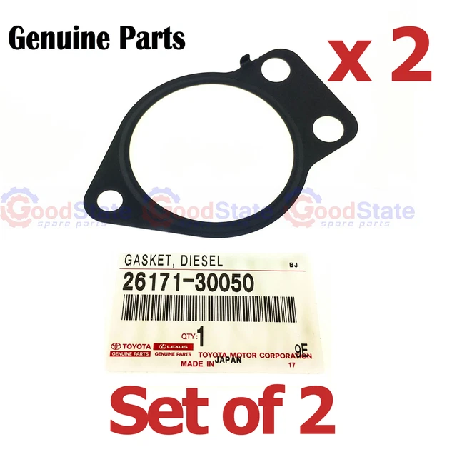 GENUINE TOYOTA HILUX KUN25 2KD 2.5 Diesel EGR Connector Pipe Gasket x2 ...