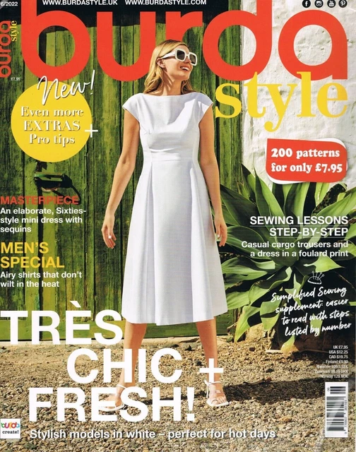 BURDA STYLE MAGAZINE Issue 6 2022 Tres Chic Fresh Fashion Sewing 200 ...