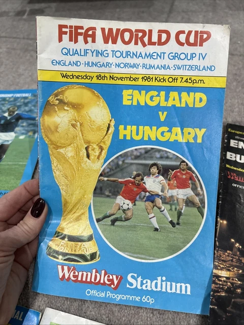 FOOTBALL PROGRAMME BUNDLE X 5 European Championship World Cup Qualifier ...