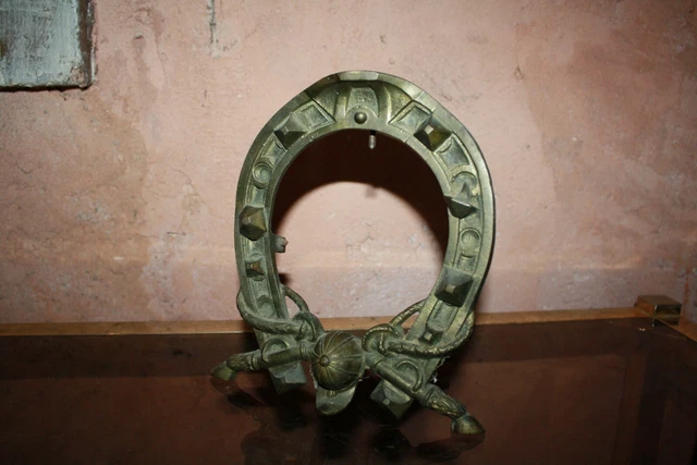 ANCIEN CADRE EN bronze fer à cheval equitation ... Il Tempo e Danaro ...