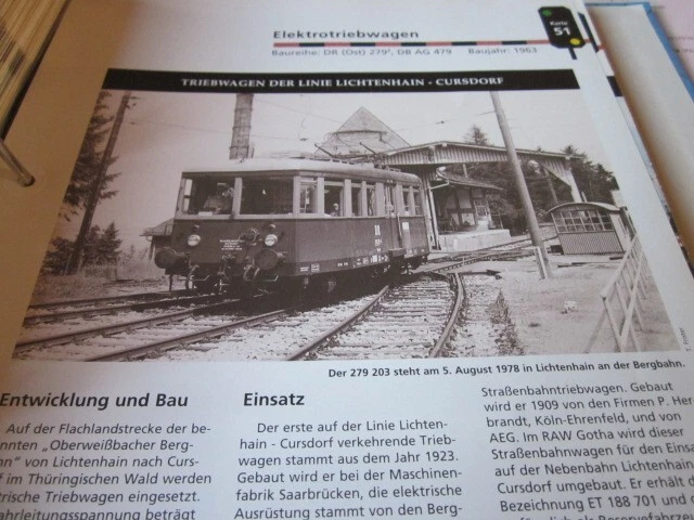 LOKPROFIL MIT AUFRISSZEICHNUNG ET 51 Dr DDR 279.2 Lichtenhain Cursdorf ...