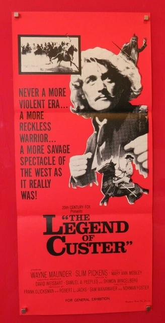 THE LEGEND OF CUSTER ORIGINAL 1968 DAYBILL CINEMA FILM POSTER Wayne ...