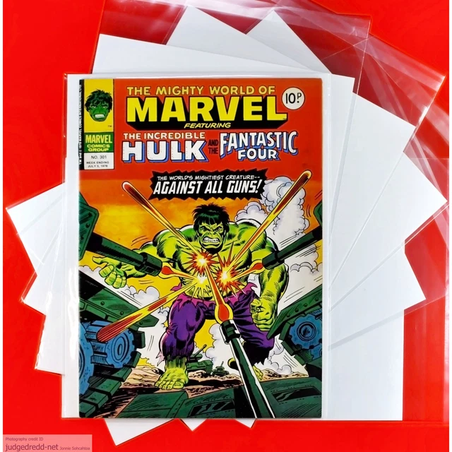 COMIC BAGS AND Boards -A4 Size0 for British Hulk MWoM Weekly Marvel ...
