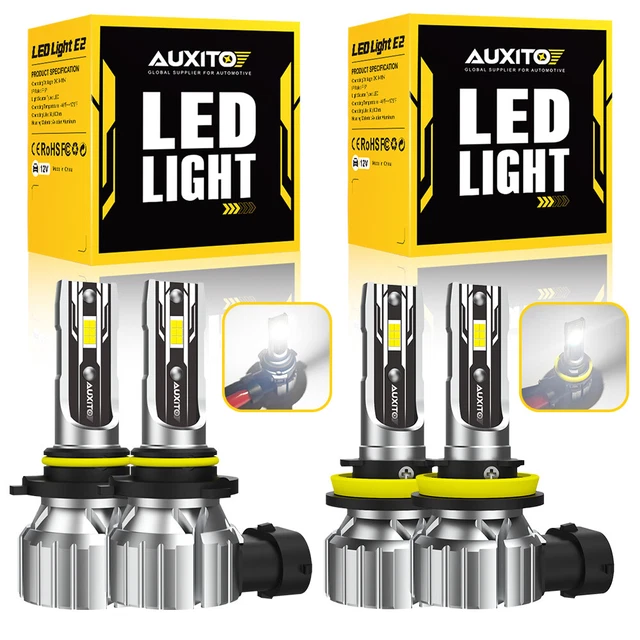 LED HEADLIGHT COMBO High Low Beam Bulbs 9005+H11 Kit Super White Bright ...