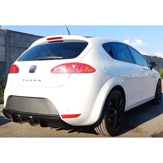SEAT LEON CUPRA / FR MK2 Gloss Black Rear Diffuser Extension Body Kit ...
