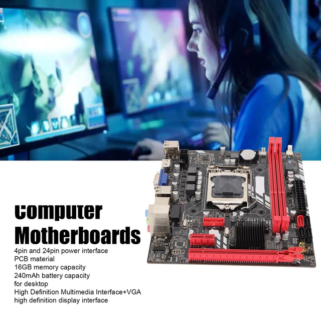 MOTHERBOARD LGA 1155 Pin Ddr3 Vga Interface Hd Multimedia Interface 6Gb ...