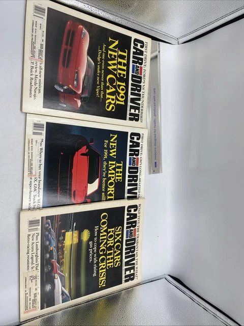 1990 OCT, NOV, Dec Car and Driver Magazine, The New Imports, Lot Of 3 £ ...