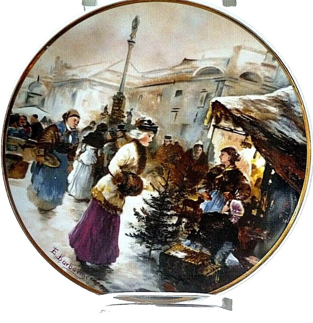 EMIL BARBARINI TELLER Wandteller Zierteller Weihnachtsmarkt Roland ...