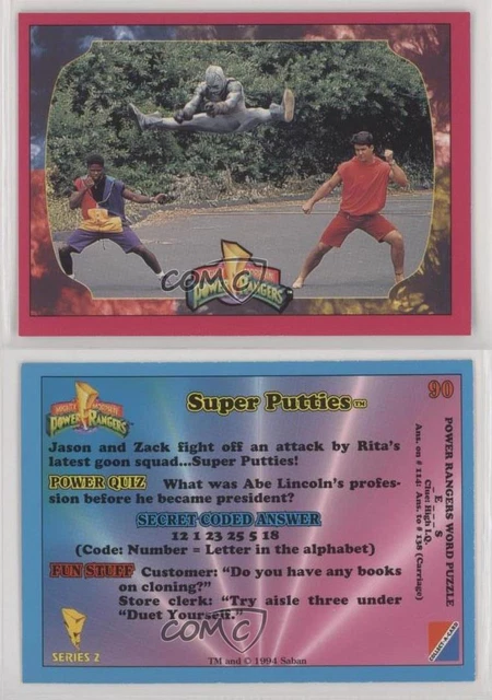 1994 MIGHTY MORPHIN Power Rangers série 2 super putties bordure rouge ...