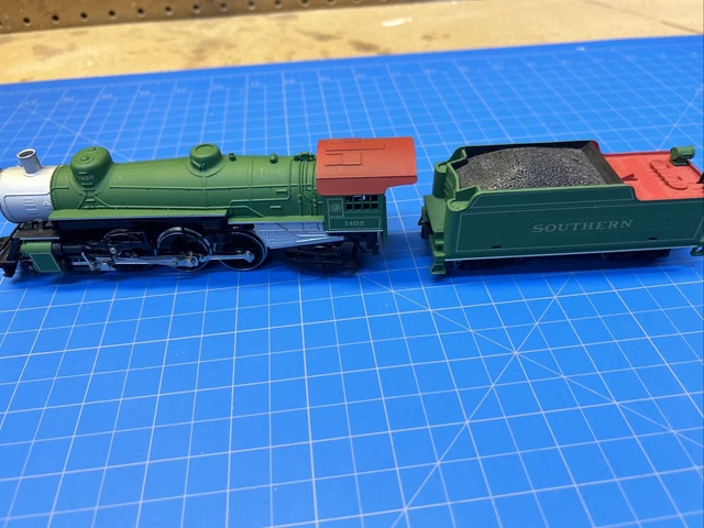 HO SCALE MEHANO 4-6-2 SOUTHERN Steam Locomotive & Tender # 1402 Missing ...