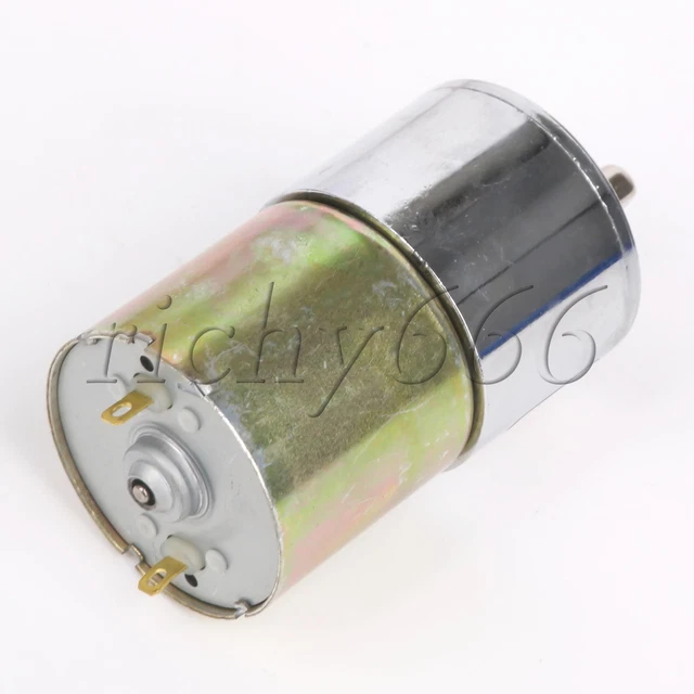 12V DC 30 RPM Electric Motor Geared Reduction Motor GearBox Silver ...