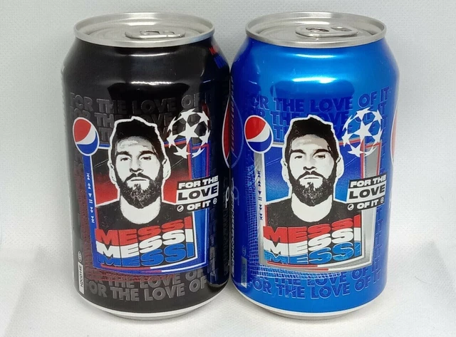 EMPTY CANS PEPSI Football Player MESSI UEFA Champions League 2021 330 ...
