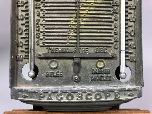 RARE INSTRUMENT DE mesure ANCIEN PAGOSCOPE Outil thermomètre agricole ...