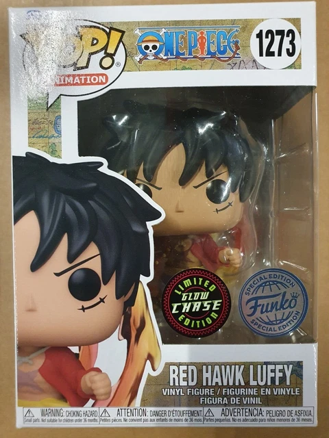 FIGURINE FUNKO POP One Piece Red Hawk Luffy 1273 - Limited Chase ...
