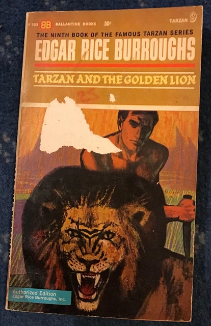 TARZAN AND THE Golden Lion, #9, Edgar Rice Burroughs, Ballantine, 1963 ...