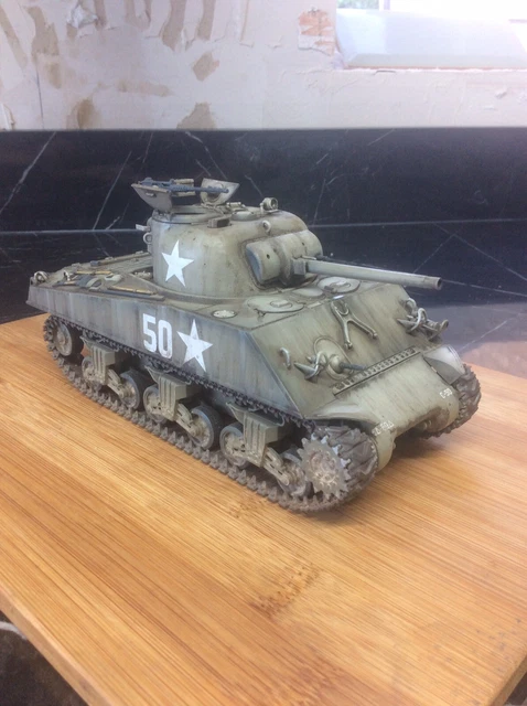 1/35 US M4A3 Sherman 1945 Ardenne Model Tank Kit Built And Painted EUR ...