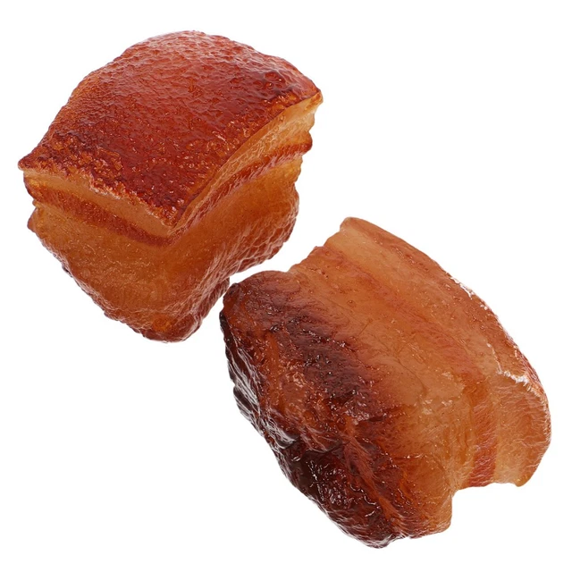 2PCS SIMULATED RED-COOKED Pork Model Imitated Braised Pork ...