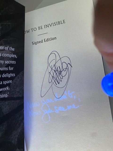 KATE BUSH HOW To Be Invisible SIGNED Paperback Book + UV Ink Message £ ...