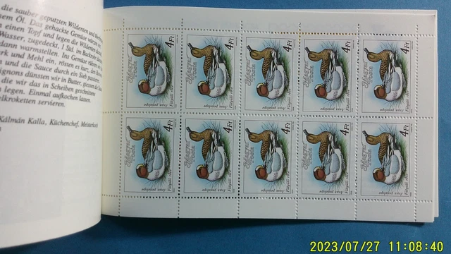 HUNGARY 1988 SPECIAL Booklet of DUCKS stamp sheets & Recipes MNH ...