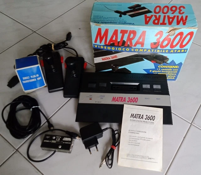 CONSOLE VINTAGE MATRA 3600 Completa Compatibile Con Atari 2600 No 7800 ...