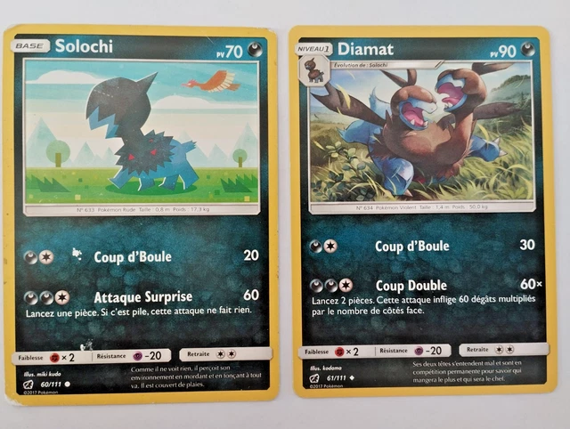 CARTES POKEMON SOLOCHI 60/111 Et Evo Diamat 61/111 2017 Fr EUR 1,50 ...