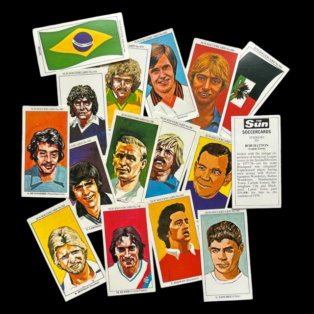 THE SUN NEWSPAPER Soccercards All Time Football Greats - Pick your Card ...