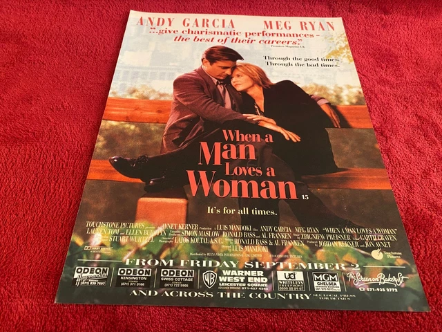 FRAMED MOVIE ADVERT 12X9 When A Man Loves A Woman : Andy Garcia & Meg ...